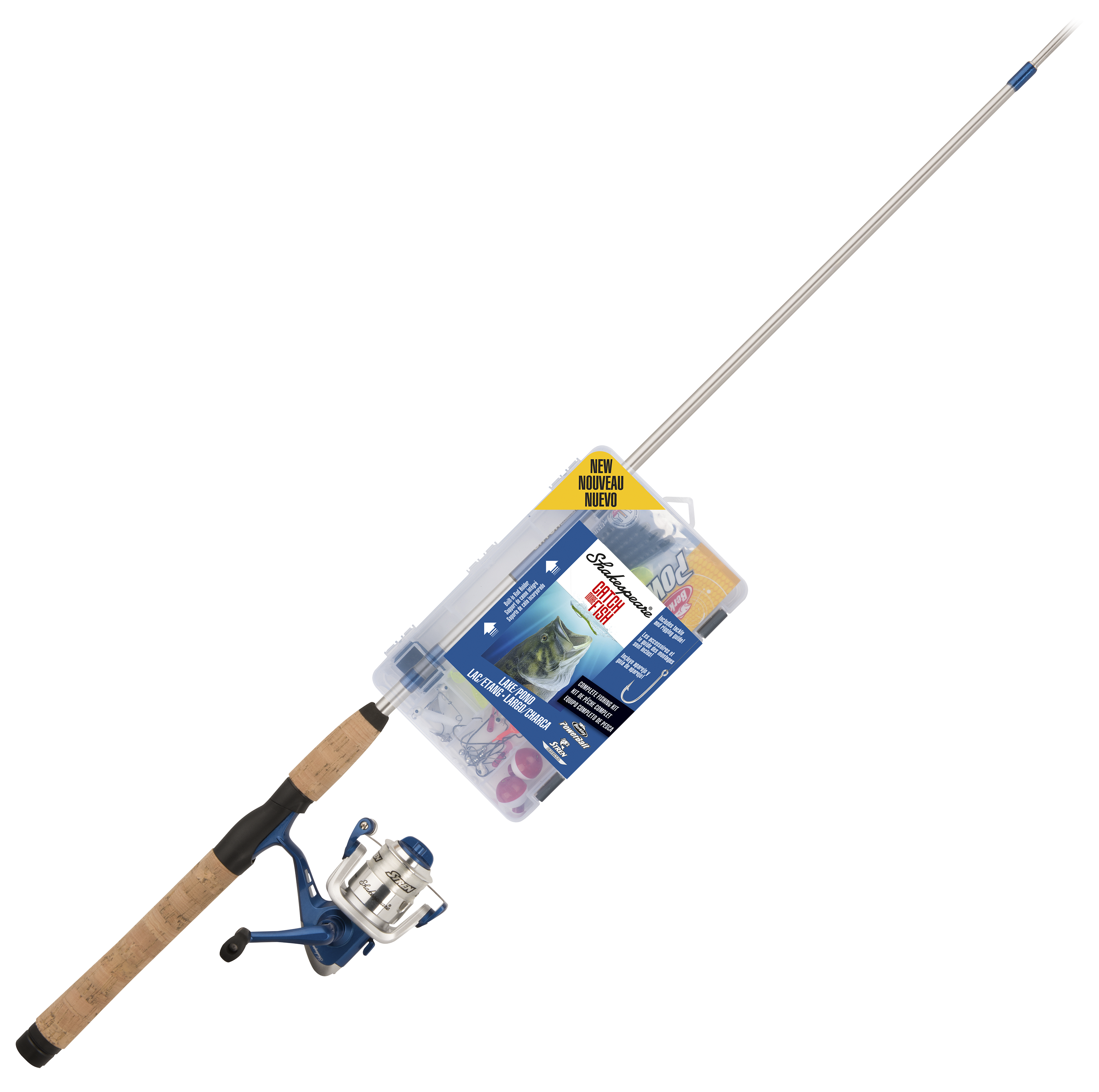 Shakespeare Catch More Fish Spinning Rod and Reel Combo for Lake/Pond ...